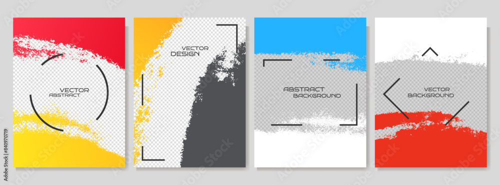 Vector illustration. Graffiti abstract color frame set. Design for ...