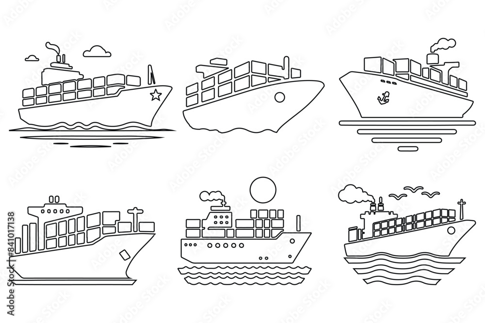 Illustrative Set of Vector Graphics Featuring Various Types of Carrier ...