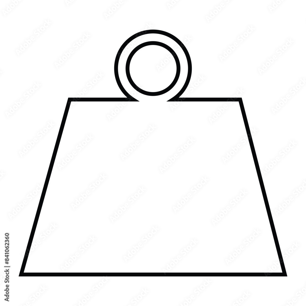 Metal weight of heavy mass flat vector icon for apps and websites ...