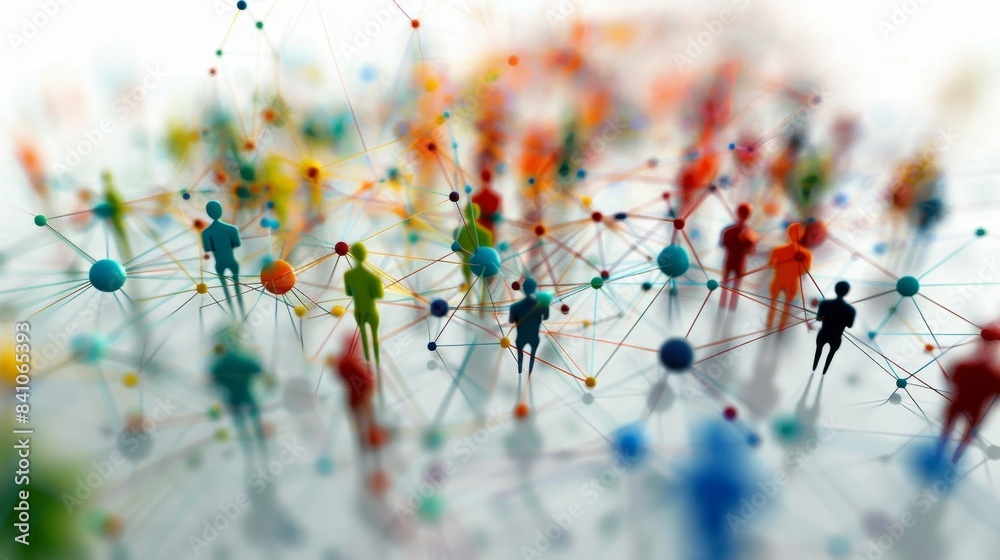 A visualization of the degrees of separation between individuals in a ...
