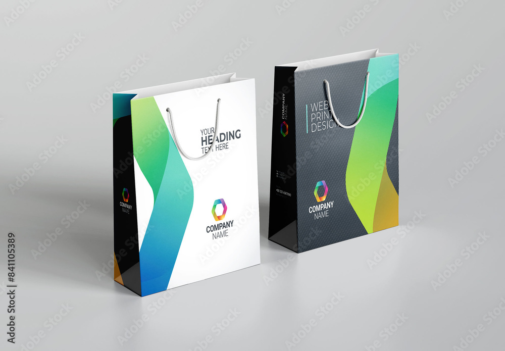 Creative Business Shopping Bag Layout Stock Template | Adobe Stock