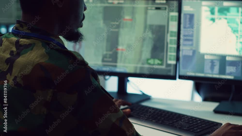 Soldier implements and processes tactical data with reconnaissance ...