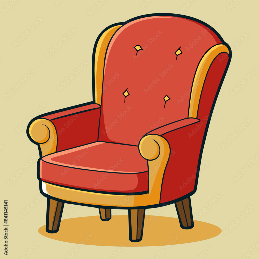 chair cartoon vector clipart Illustration Stock Vector | Adobe Stock