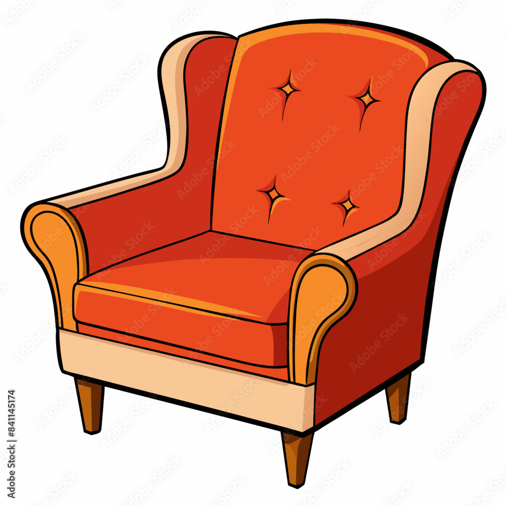 chair cartoon vector clipart Illustration Stock Vector | Adobe Stock
