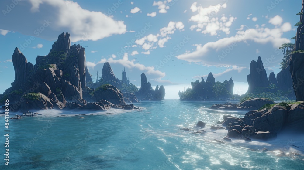 Ocean Planet Landscape, Science Fiction Scifi Fantasy Wallpaper, Video ...