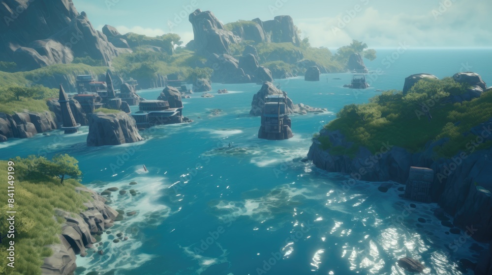 Ocean Planet Landscape, Science Fiction Scifi Fantasy Wallpaper, Video ...