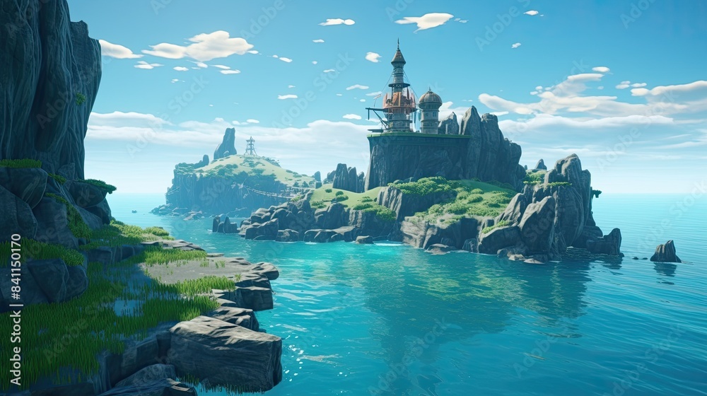 Ocean Planet Landscape, Science Fiction Scifi Fantasy Wallpaper, Video ...