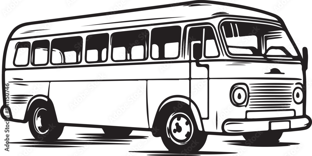 Minibus, Silhouette, Vector, Bus, Transportation, Vehicle, Graphic ...