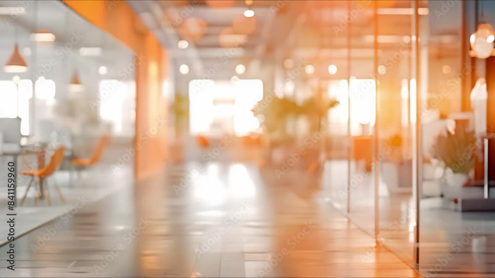 Abstract modern office interior background with blurred design. Concept ...