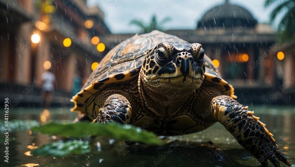 Monsoons Embrace A Symbiotic Fusion of Sea Turtle and Indian Palace ...