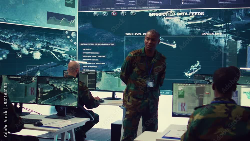 Video „Platoon captain handling surveillance and safety operations with ...