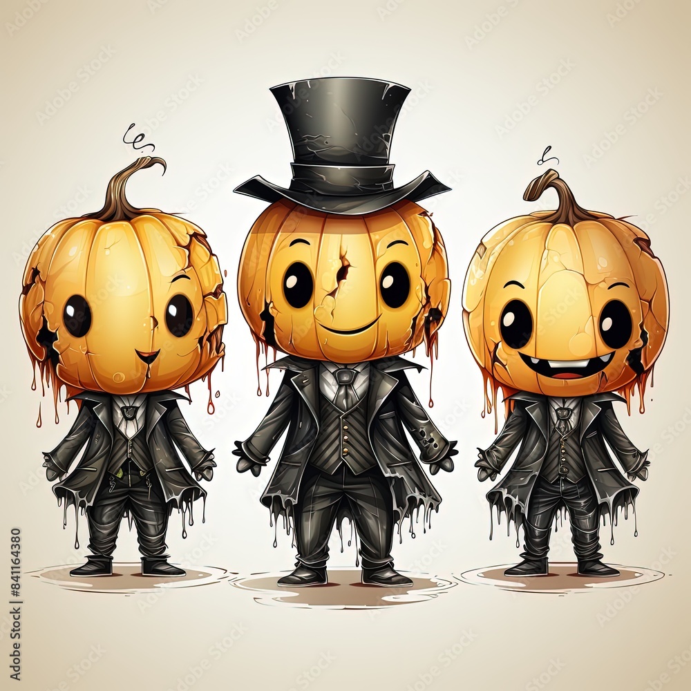 Headless jack for halloween isolated on white or transparent background ...