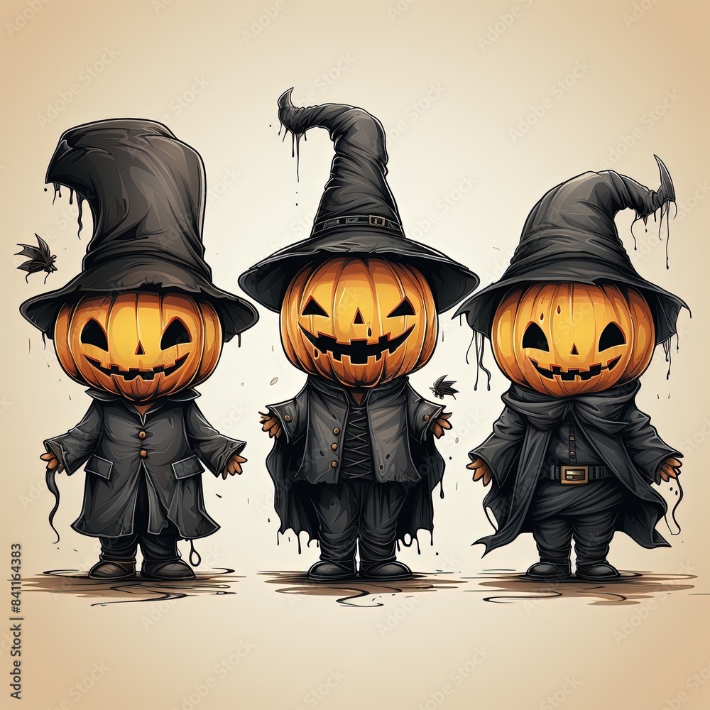 Headless jack for halloween isolated on white or transparent background ...