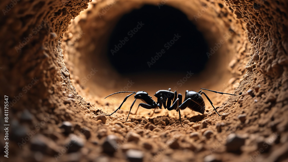 Regent of the Formicarium: Supreme Ruler Guiding Ants Through Tunnelled ...