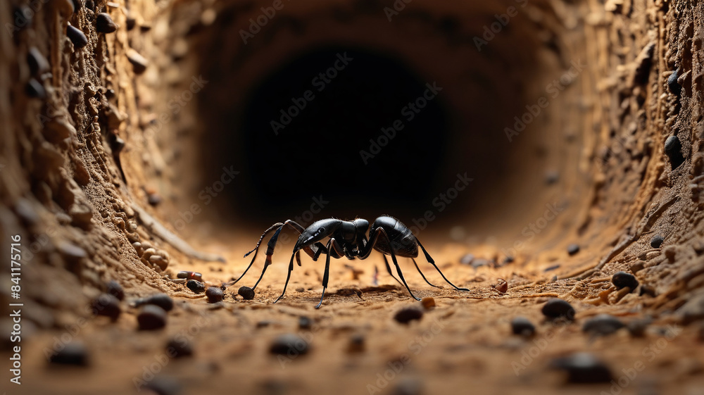 Regent of the Formicarium: Supreme Ruler Guiding Ants Through Tunnelled ...