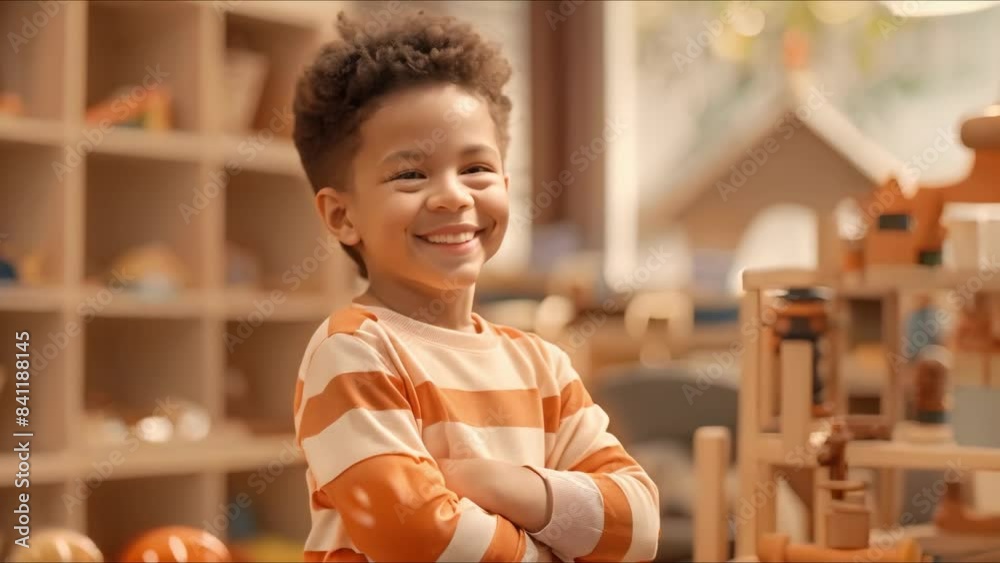 Diverse toys for children in a multicultural kindergarten setting ...