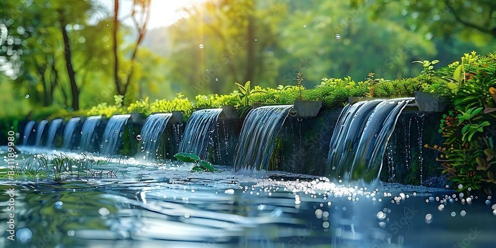 Water harvesting landscape to catch store and re-use storm water, rain ...