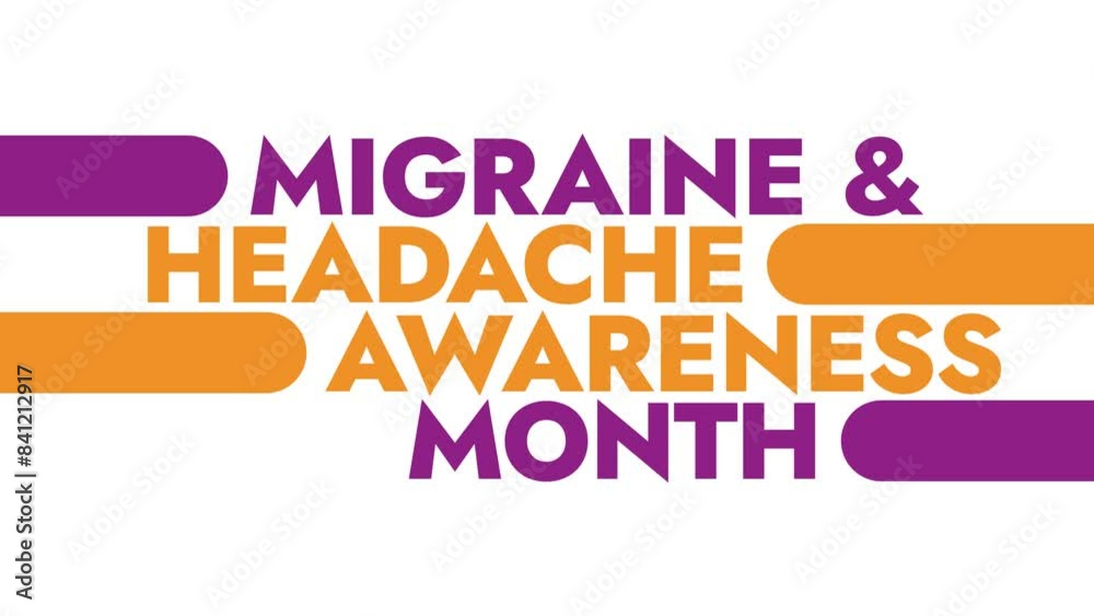 Migraine And Headache Awareness Month colorful motion graphics seamless ...