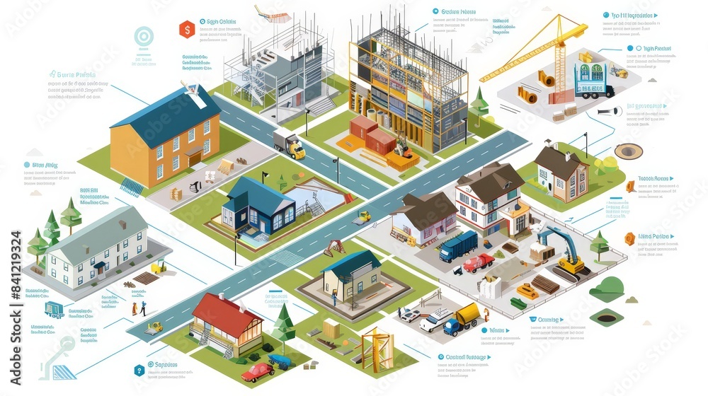 Develop An Infographic Outlining The Various Stages Of The Construction Process From Initial