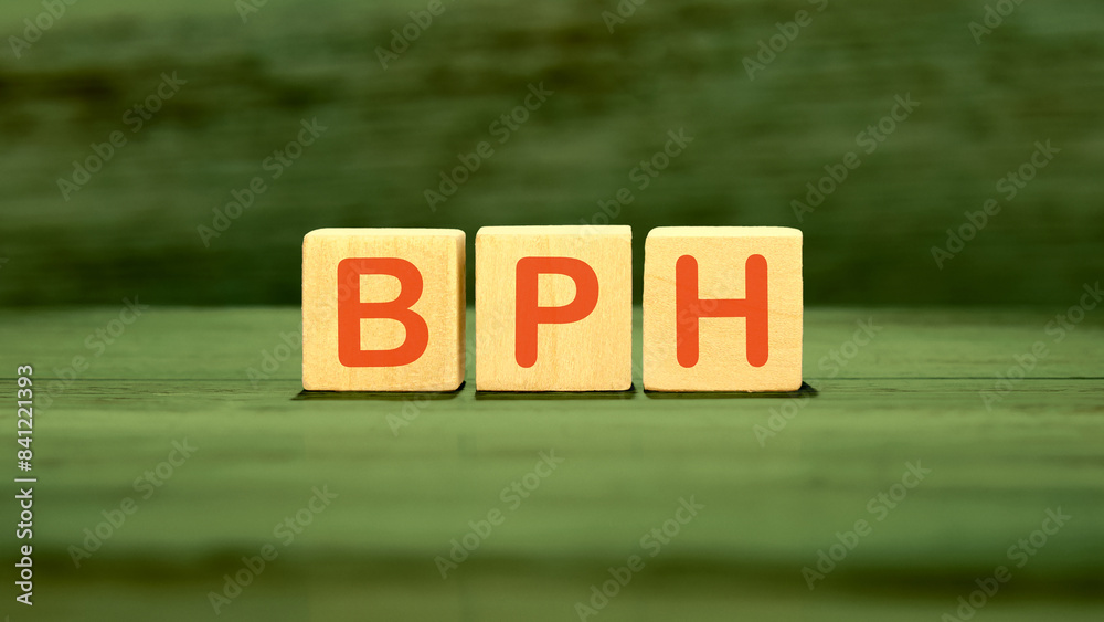 Medical concept. Inscription BPH Benign prostatic hyperplasia word is ...