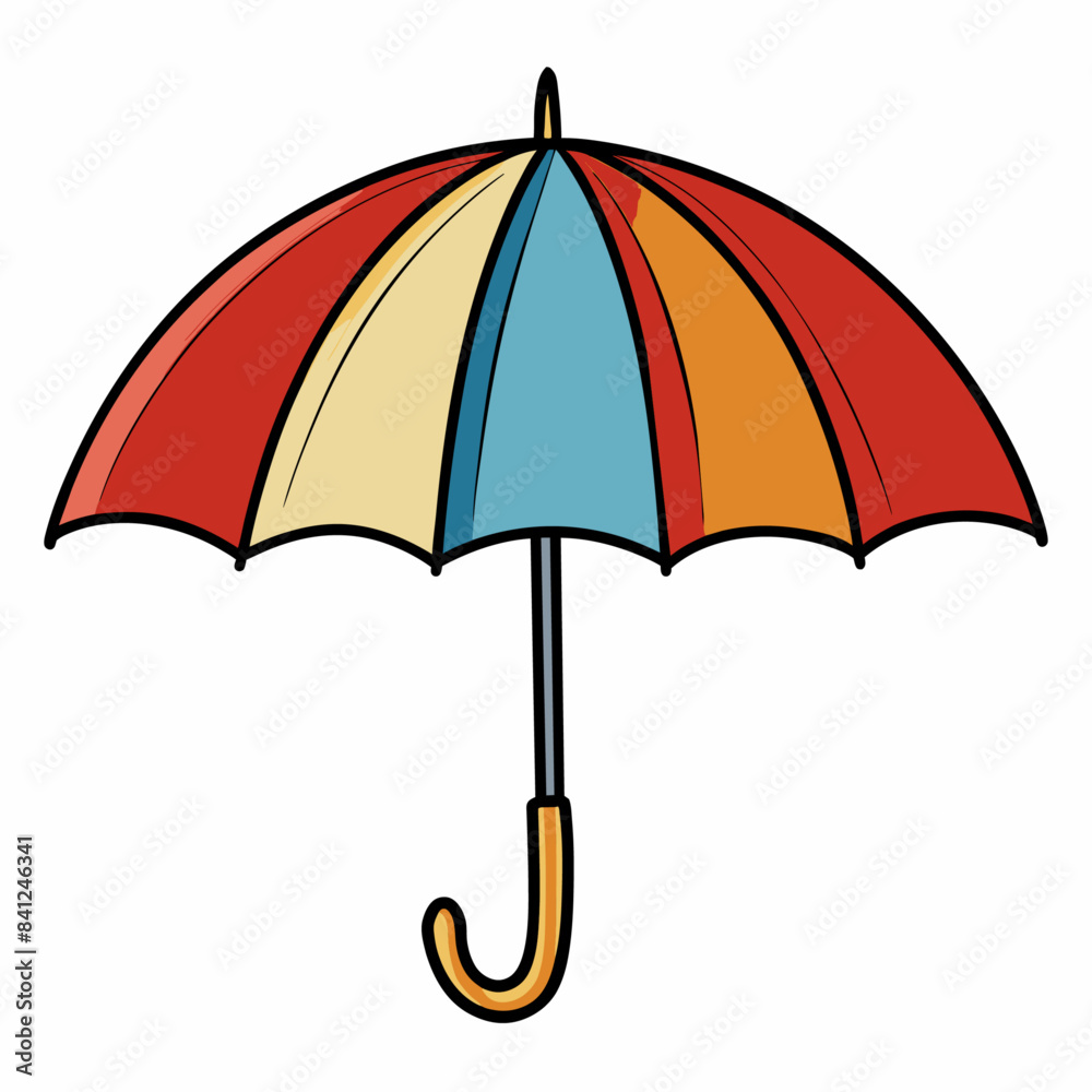 Umbrella cartoon vector clipart Illustration Stock Vector | Adobe Stock