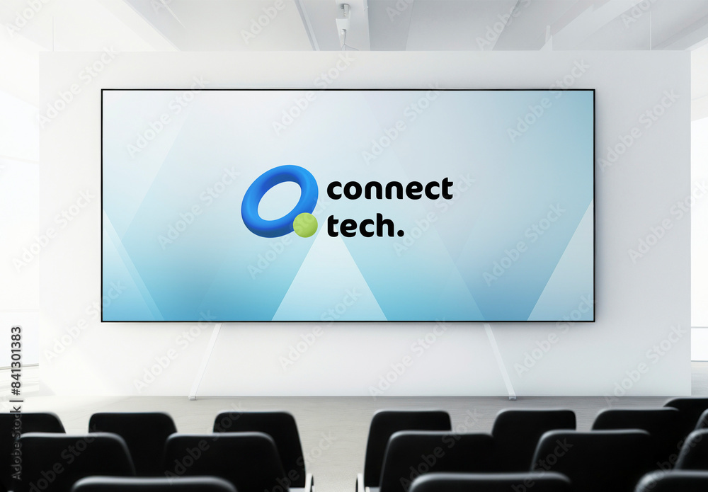 Meeting Room With Screen Mockup With Generative AI Stock Template ...