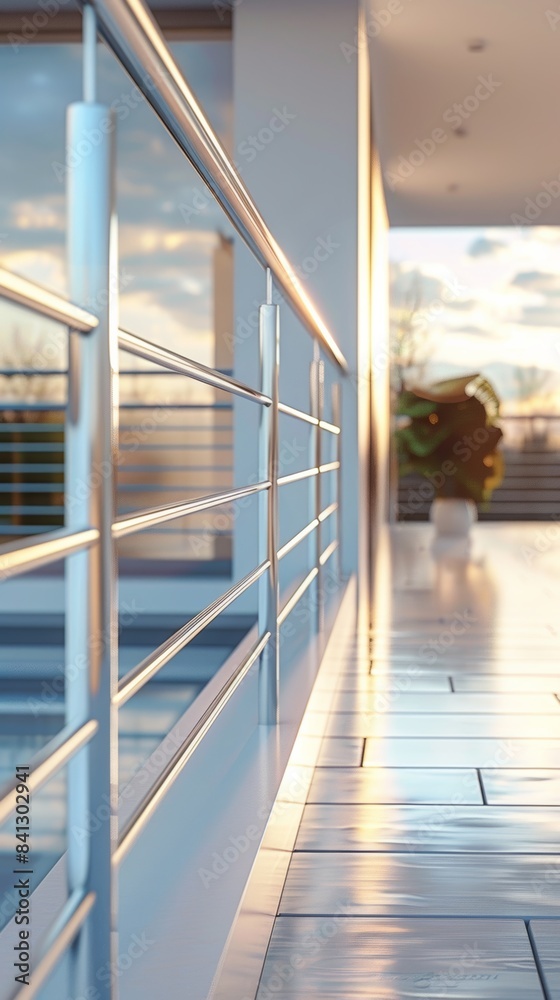 Sleek and elegant aluminum railing design. The design is stylish ...