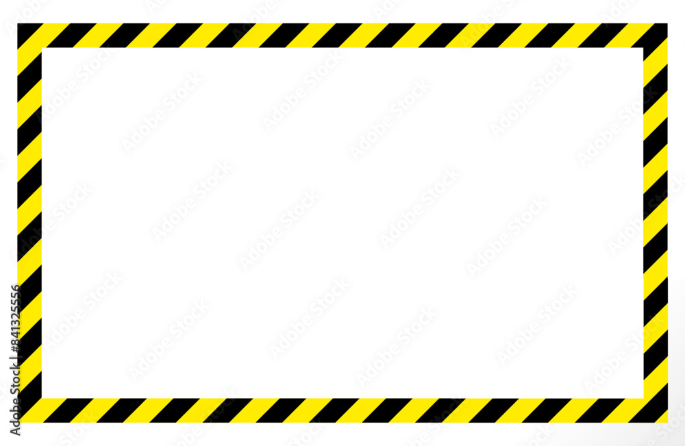 vector illustration of warning background with lack and yellow diagonal ...