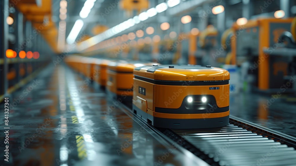Automated Guided Vehicles in Factory. Automated guided vehicles (AGVs ...