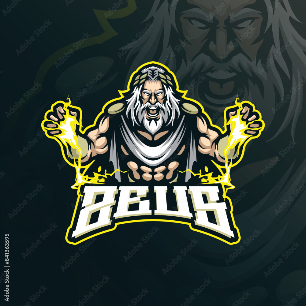 Vetor de Zeus mascot logo design vector with modern illustration ...