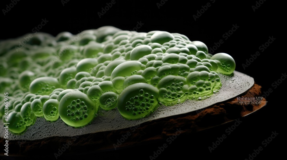 Photograph of a photorealistic model of a chloroplast, highlighting the ...