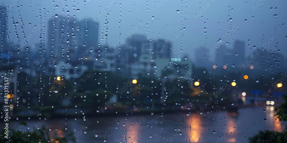 Summer, rainy day, corner of the city, dull lifestyle, dry and hot ...