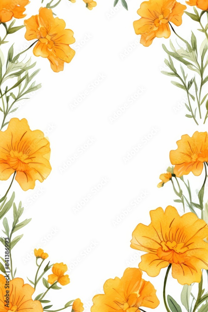 marigold themed frame or border for photos . with orange and yellow ...