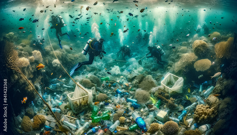 Marine pollution, Divers explore the ocean's tragic transformation ...