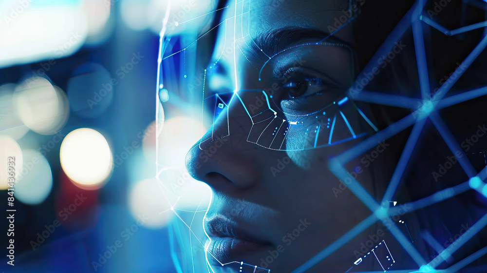 Simple clear modern visual, AI enabled advert actively mapping and ...