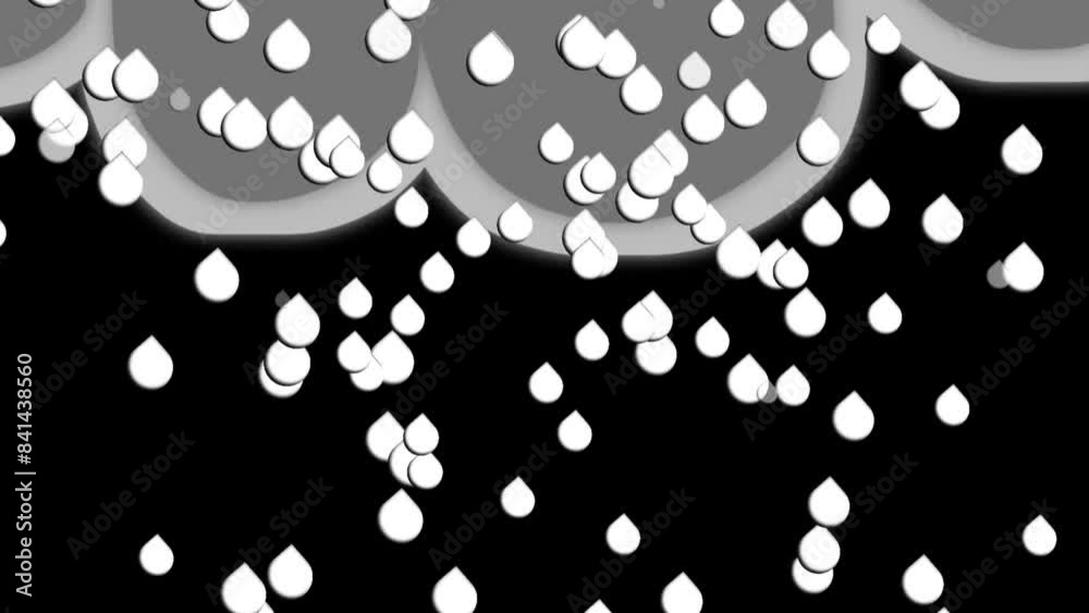 Rain Animation, Black Background, Realistic 3d Rain Animation In Alpha ...