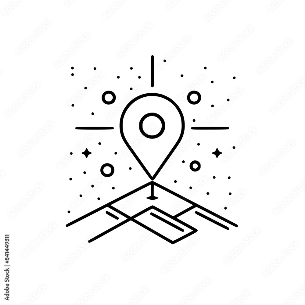 Map icon, direction icon, location icon, pin icon, pointer icon, travel ...