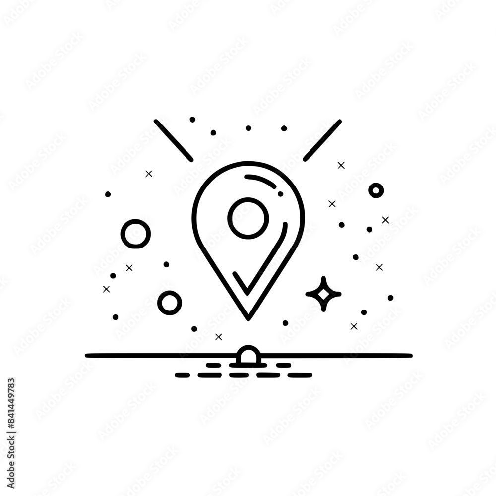 Map icon, direction icon, location icon, pin icon, pointer icon, travel ...