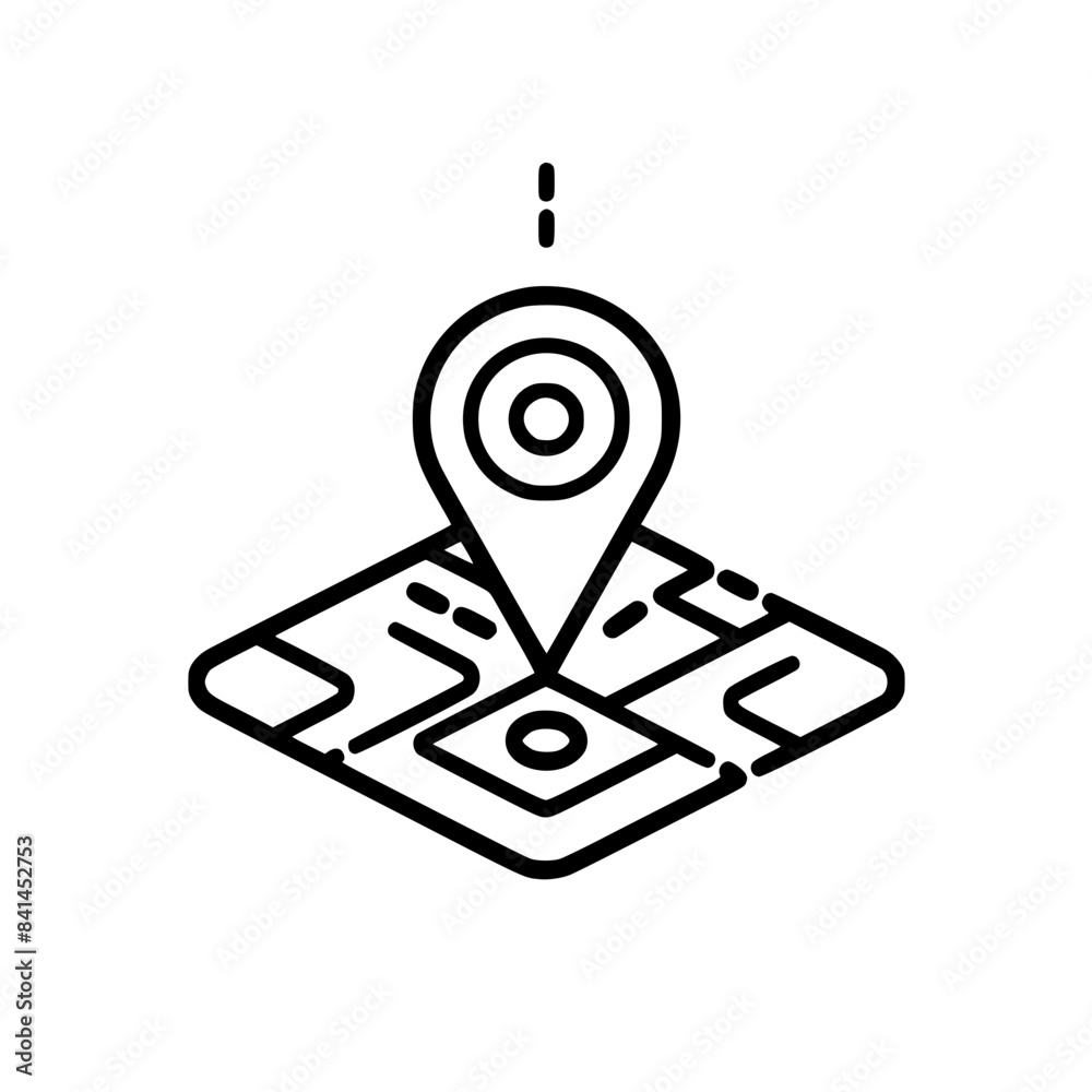 Map icon, direction icon, location icon, pin icon, pointer icon, travel ...