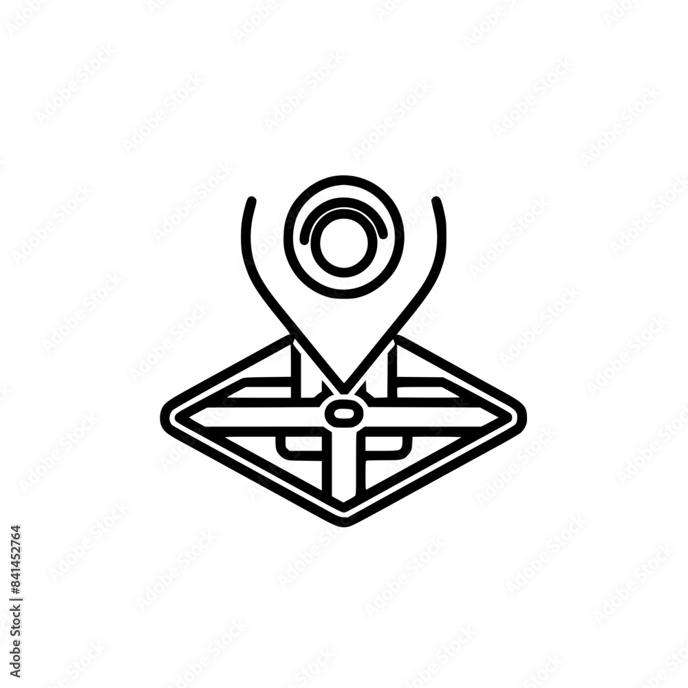 Map icon, direction icon, location icon, pin icon, pointer icon, travel ...