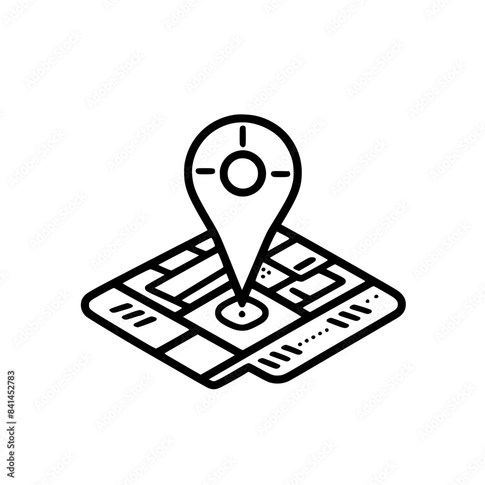 Map icon, direction icon, location icon, pin icon, pointer icon, travel ...
