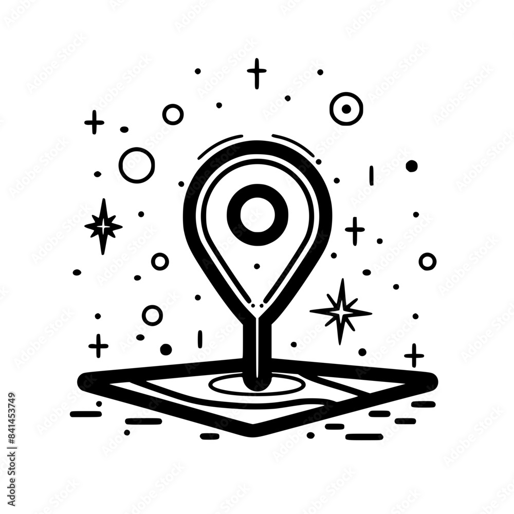 Map icon, direction icon, location icon, pin icon, pointer icon, travel ...