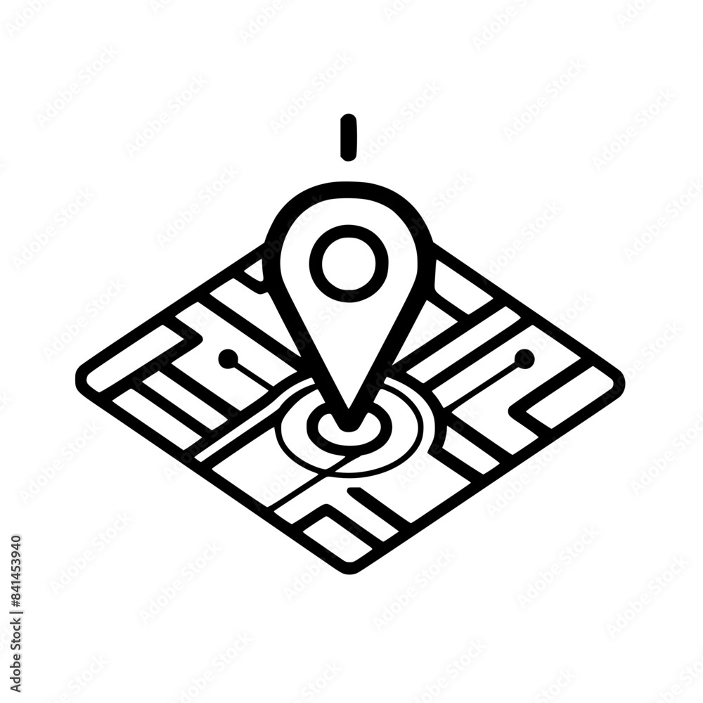 Map icon, direction icon, location icon, pin icon, pointer icon, travel ...