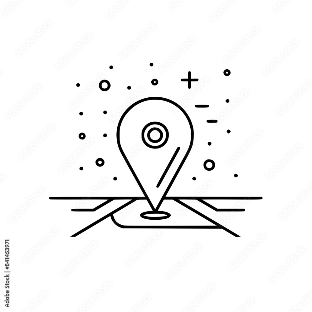 Map icon, direction icon, location icon, pin icon, pointer icon, travel ...