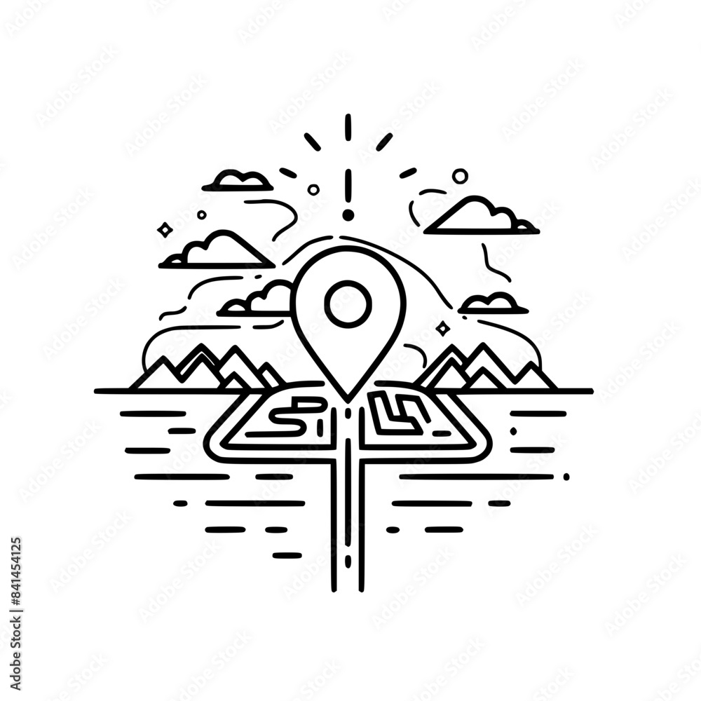 Map icon, direction icon, location icon, pin icon, pointer icon, travel ...