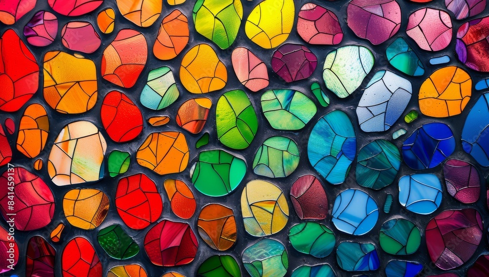 Geometric shapes in bright colors - a modern template for wallpaper ...