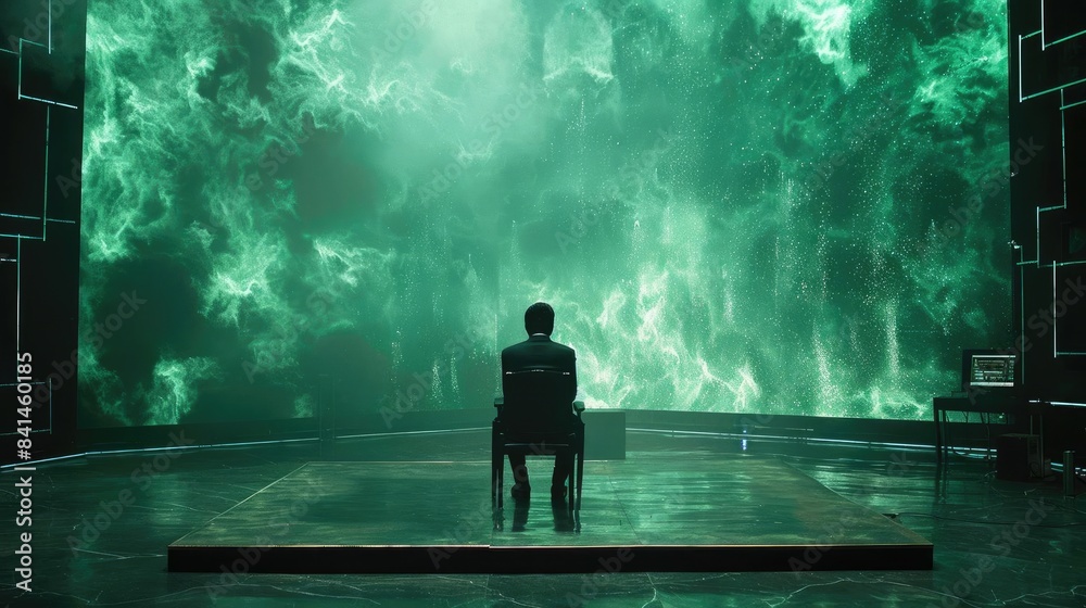 Green Nebula Background, Cosmic Dust Wallpaper, Interstellar Space Art ...