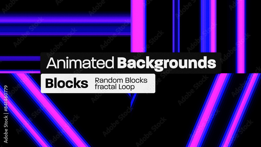 Pixelated Blocks Random Animated Backgrounds 077 Stock Template | Adobe ...
