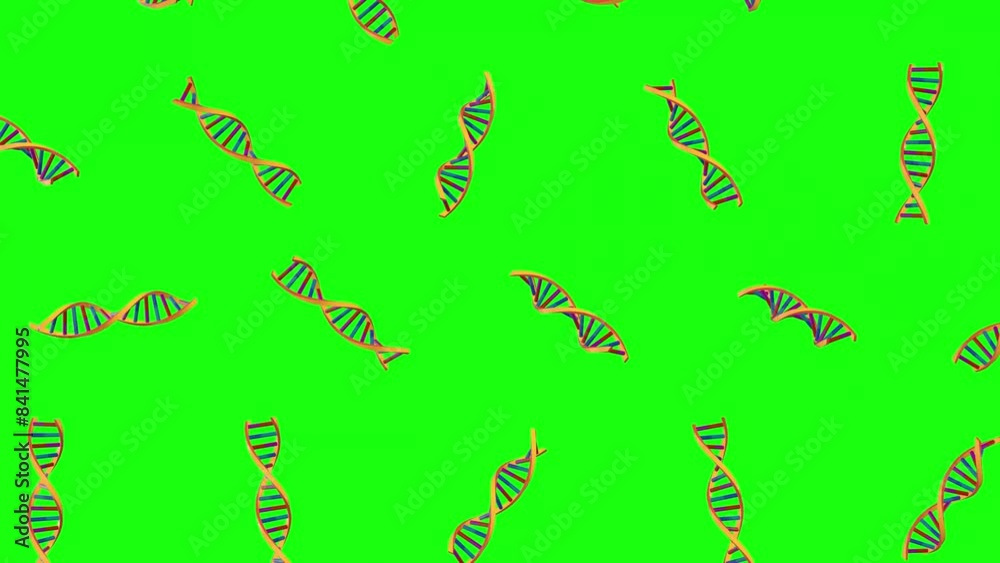 3d DNA shapes falling loop animation genetic, medical, biology concept ...