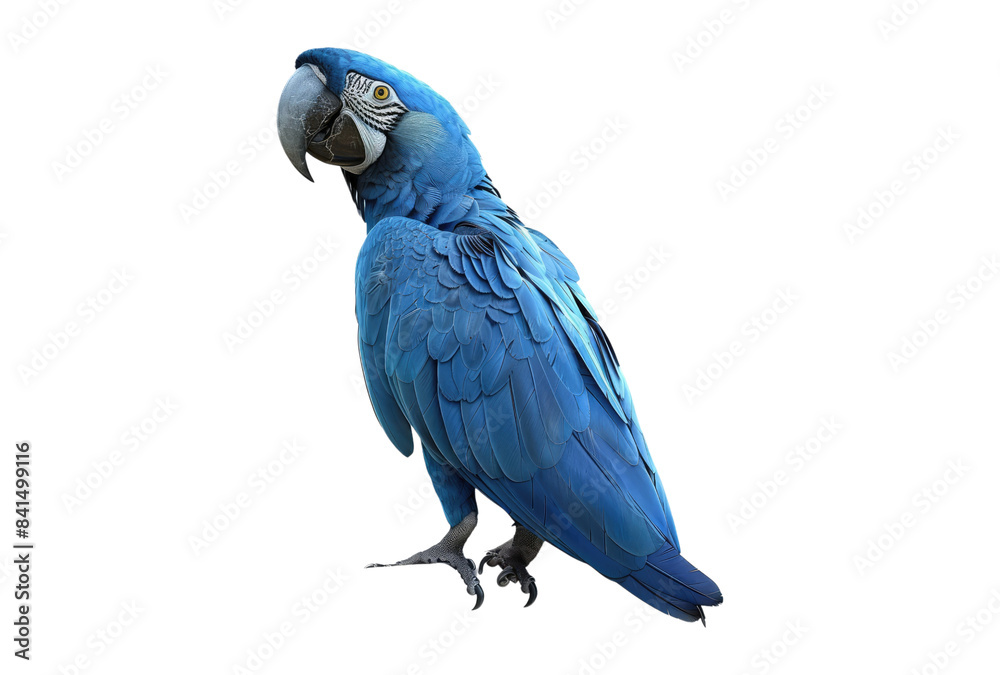 Extinct animal species. Spixs macaw isolated on transparent background ...